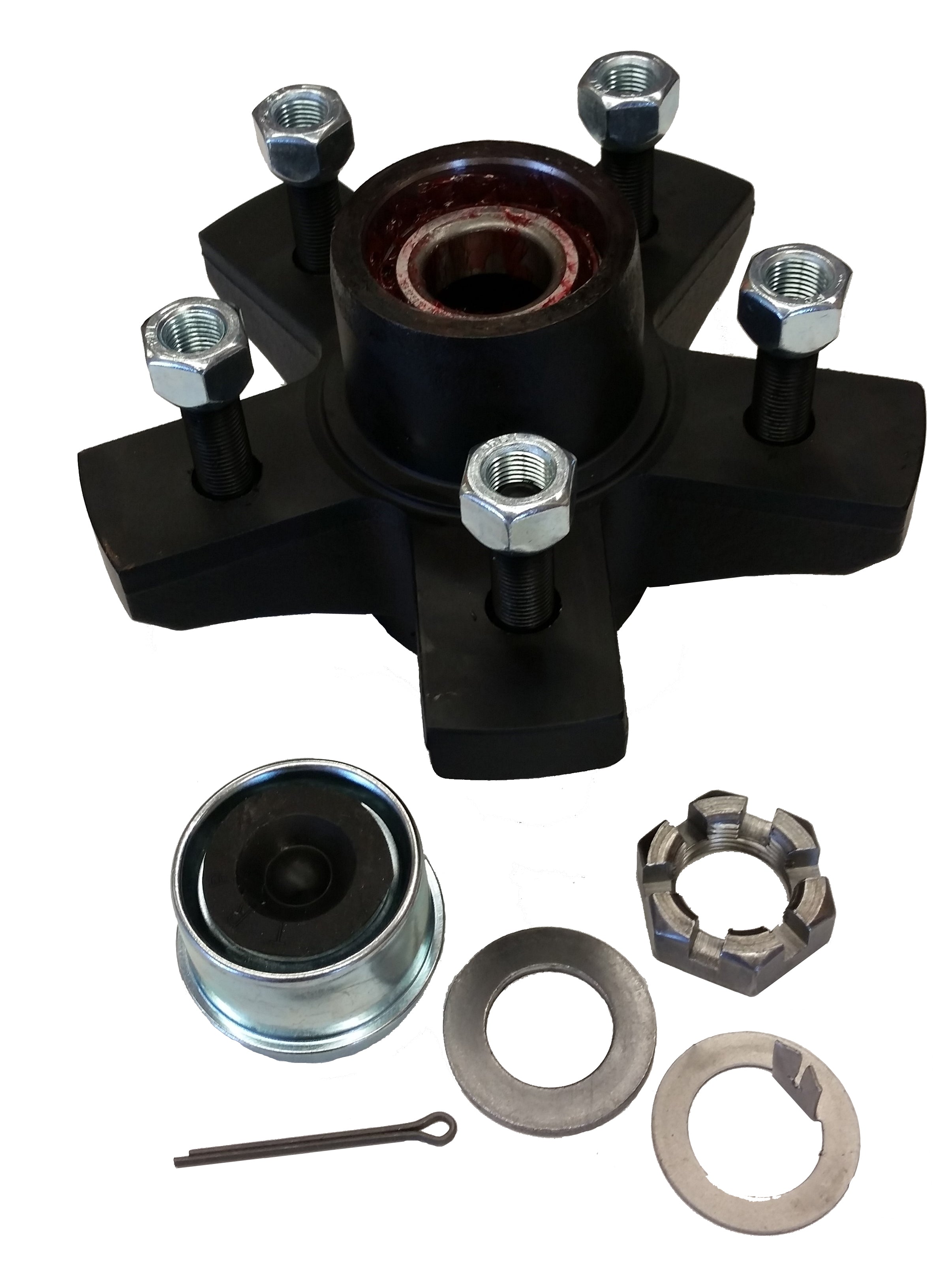 Dexter 7650077-03B HUB KIT 3.5K - FULL GREASED - 5 on 5" bolt pattern.